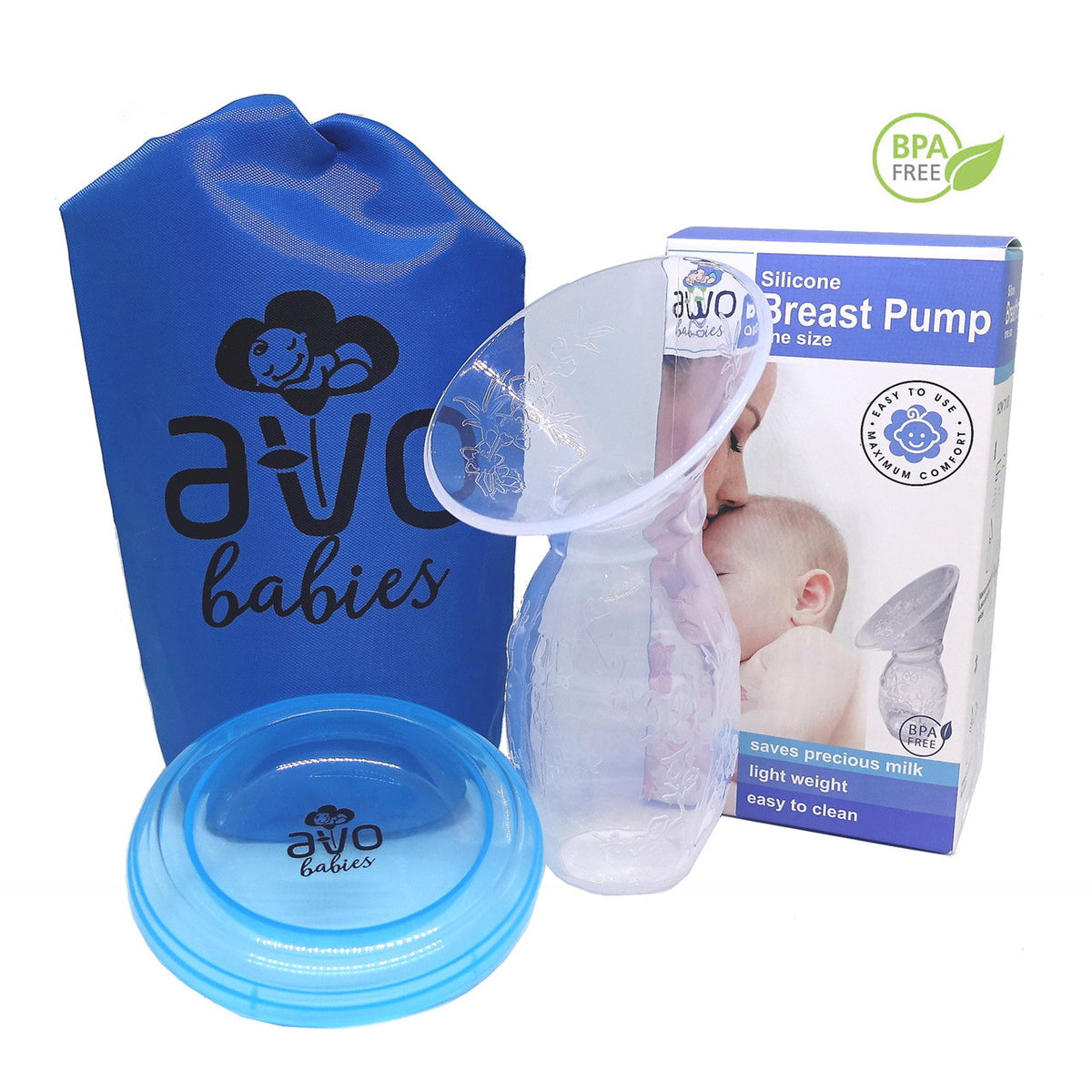 Avo Babies Silicone Manual Breast Pump with Lid & Bag Set [CLEARANCE ...